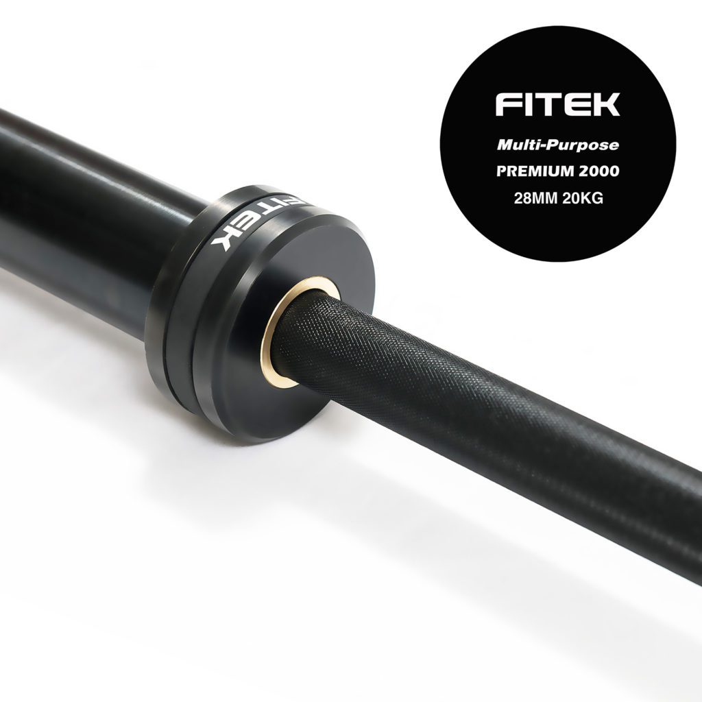 FITEK Premium Multipurpose Barbell | 20kg Black Olympic Bar