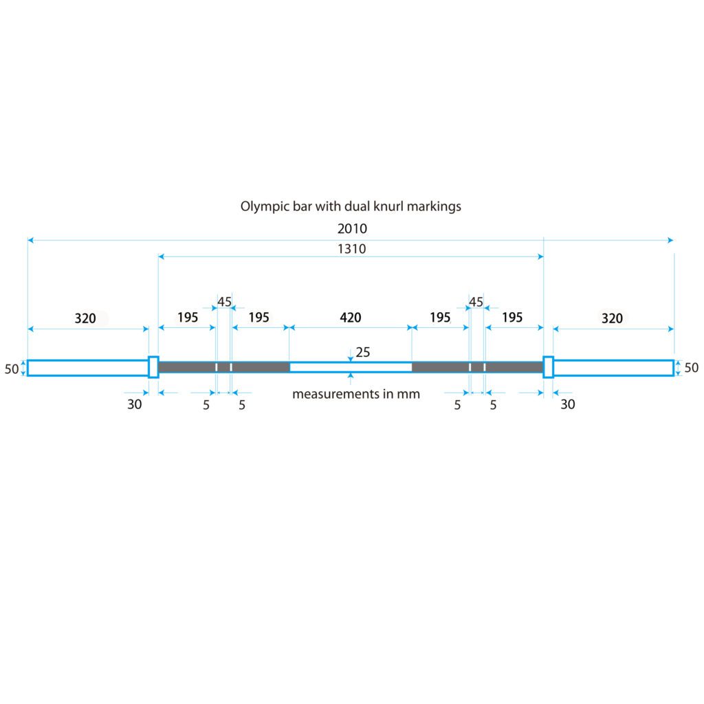 15KG Black Multipurpose Olympic Barbell - FITEK
