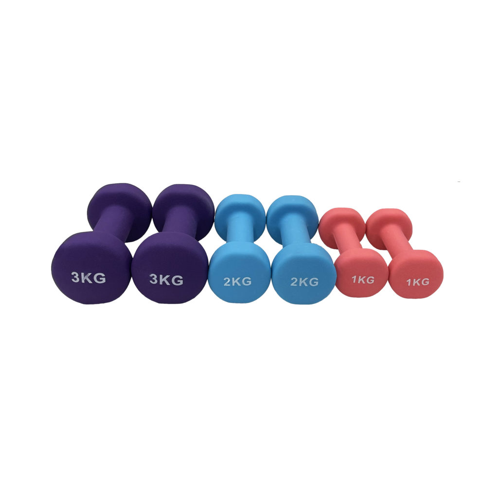 FITEK 12KG Neoprene Dumbbell Package with Rack