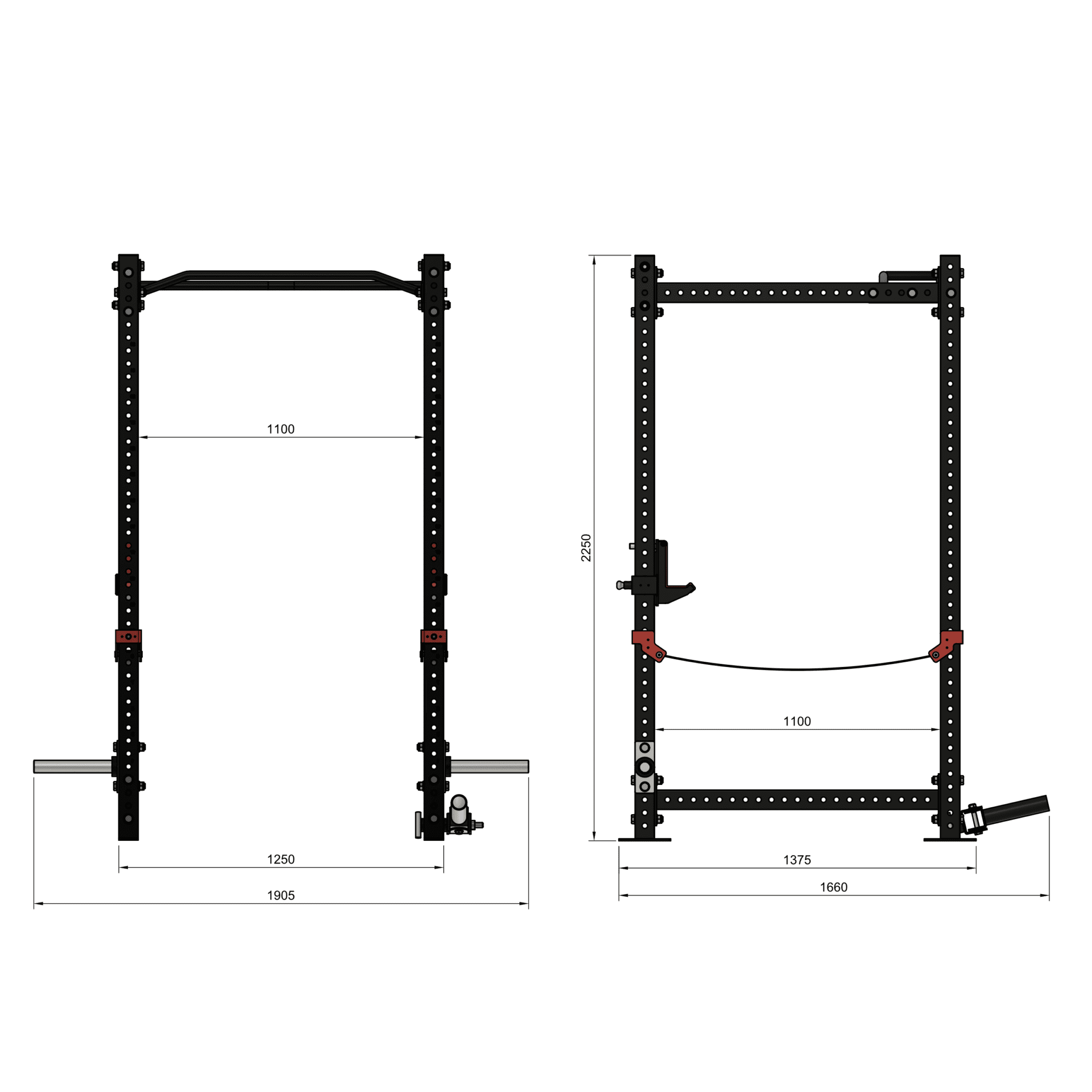 FITEK Lite Power Rack - FITEK