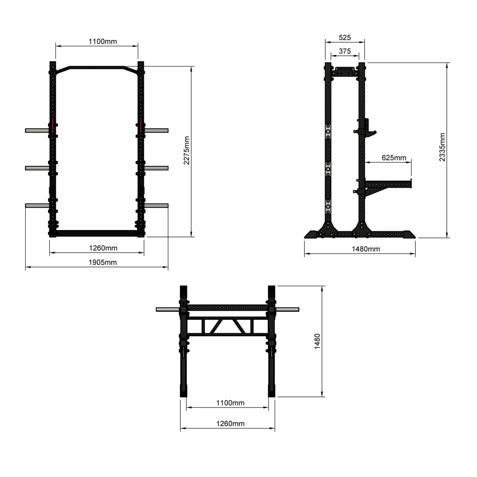 Half Rack 2B0375 - FITEK