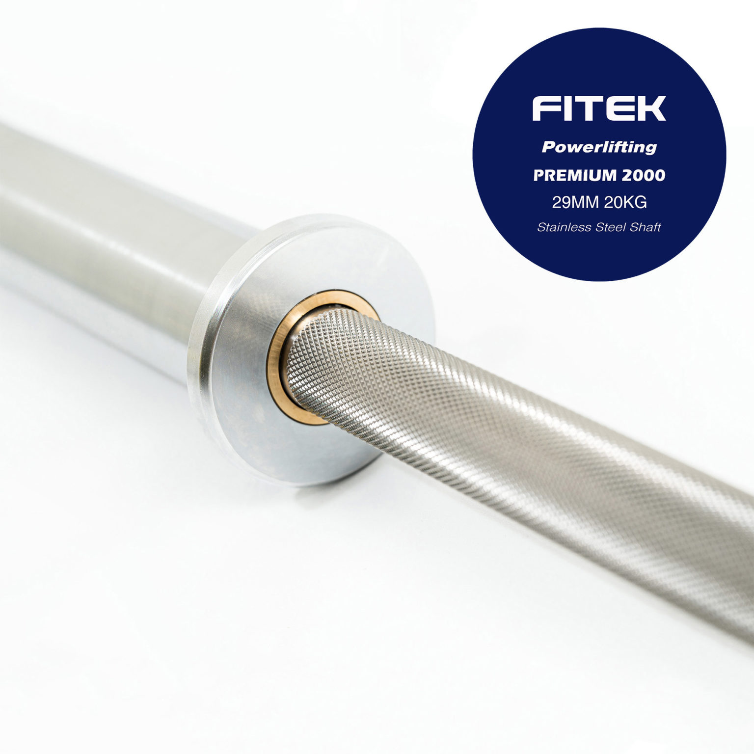 Stainless Shaft Powerlifting Barbell | 210K PSI | FITEK