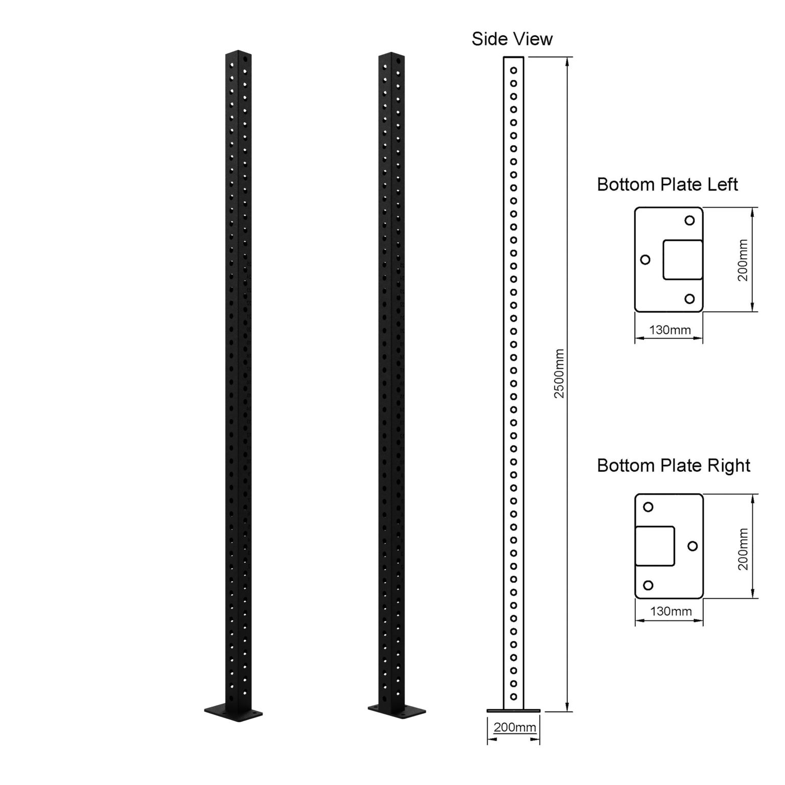 Modular Rack Uprights | FITEK Custom Power Rack Parts