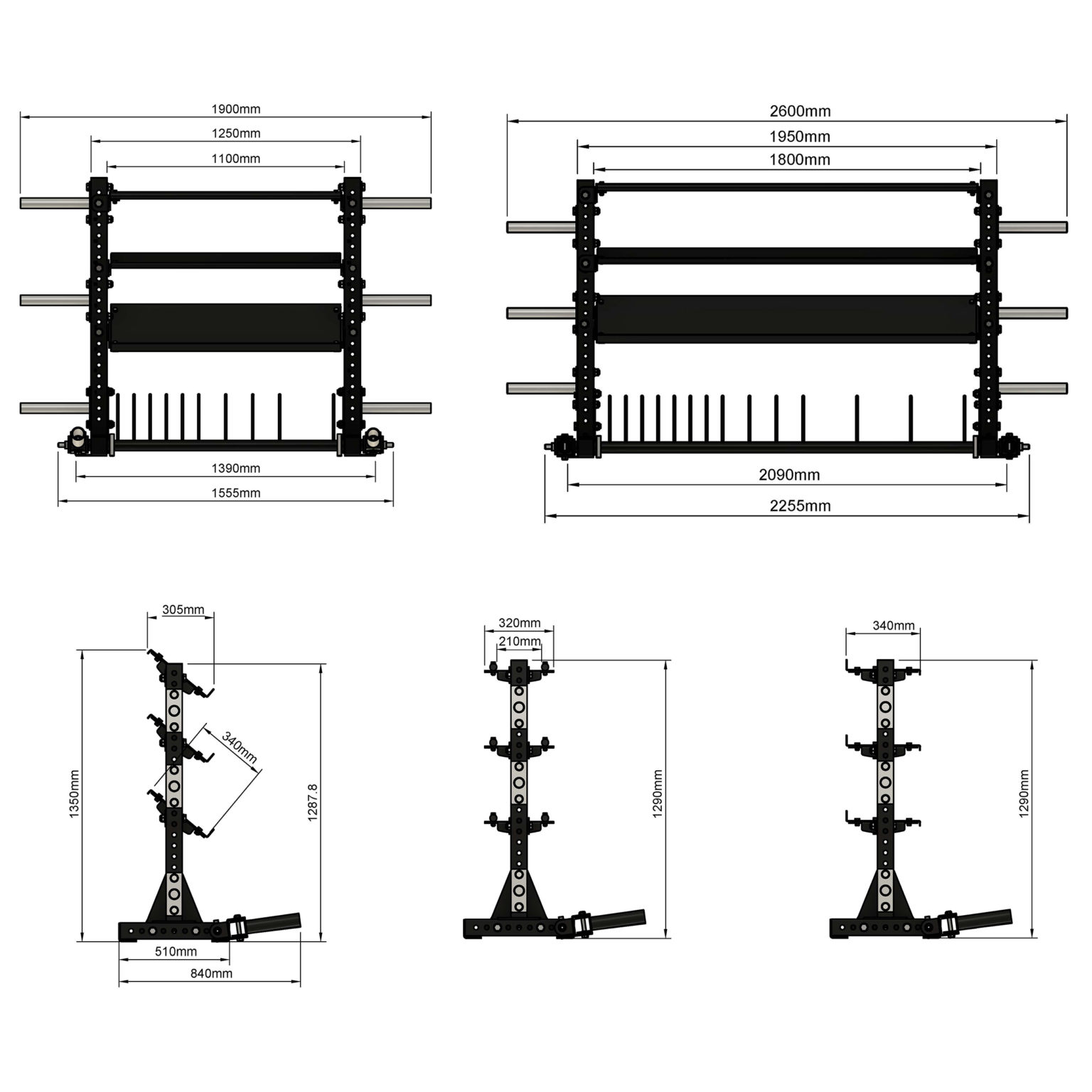 FITEK Ultimate Storage Rack 1200 | Modular Gym Storage