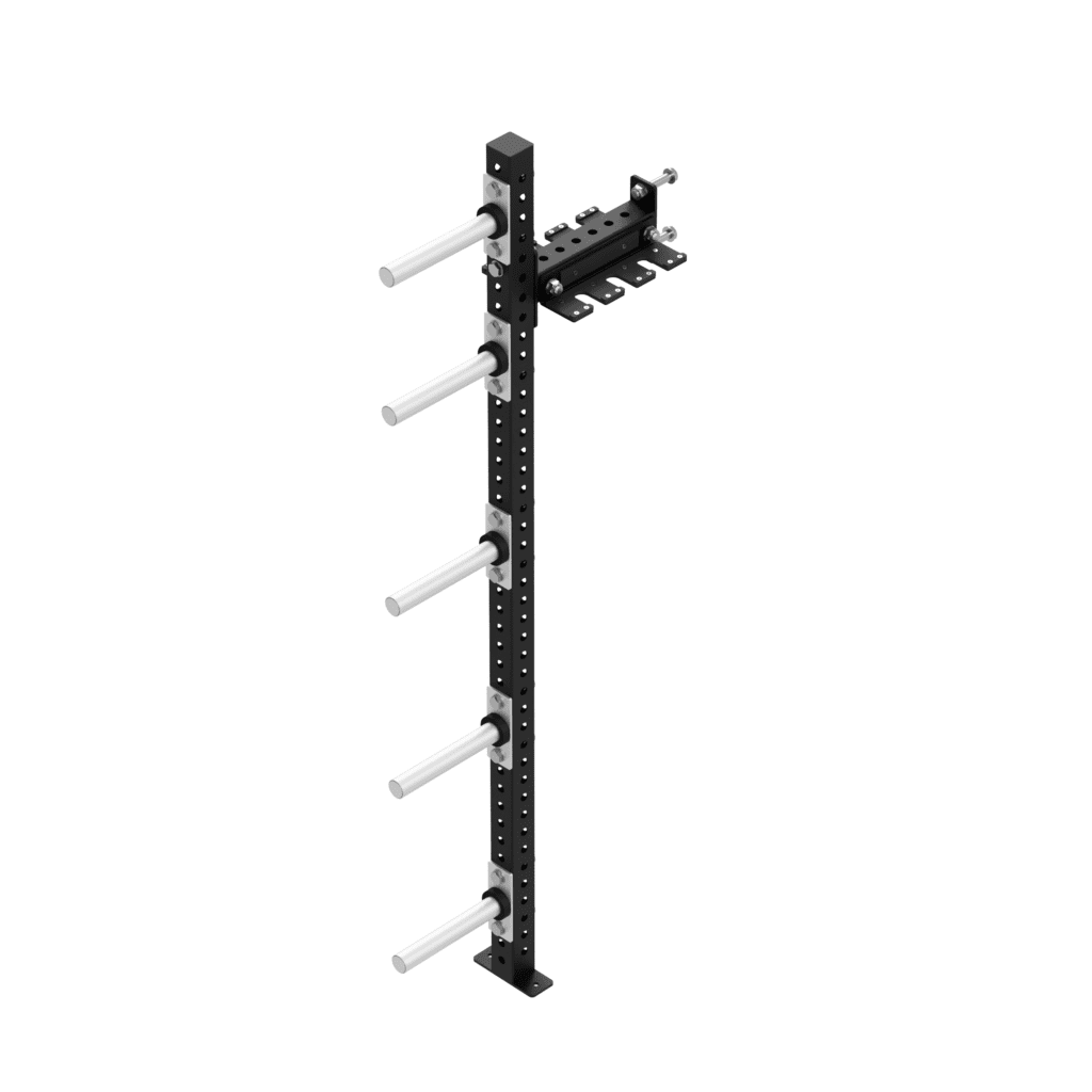 FITEK Wall Mount Storage Rack | Plates & Barbell Organizer